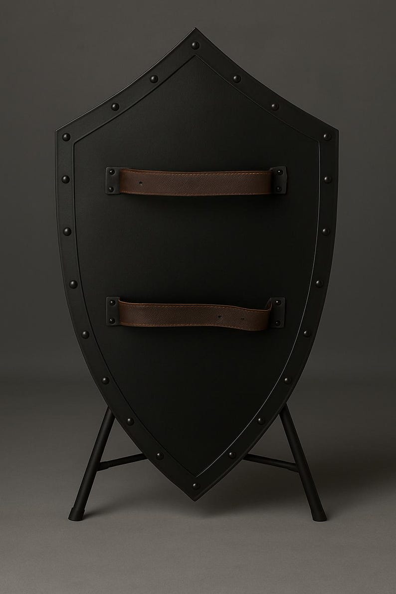 Royal Leaf Crest Shield | Steel Medieval Armor Knight Shield L Heater ...