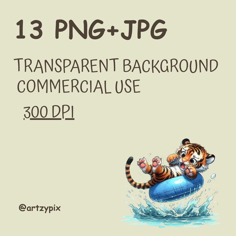 Angry Summer Animals Clipart: Watercolor Safari PNG (digital Download ...