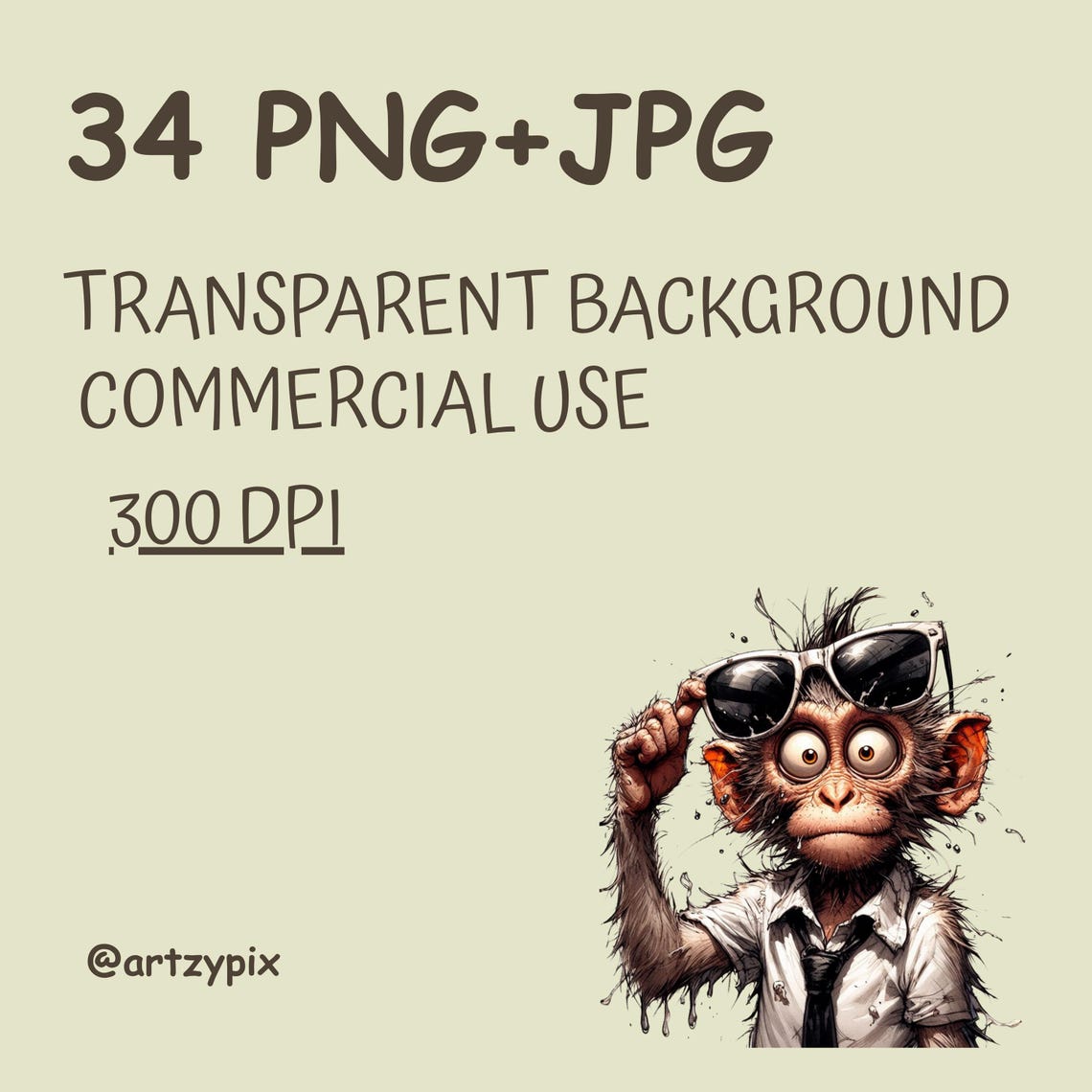 Embarrassed Animals Clipart: Funny Watercolor Cartoon PNG (digital ...