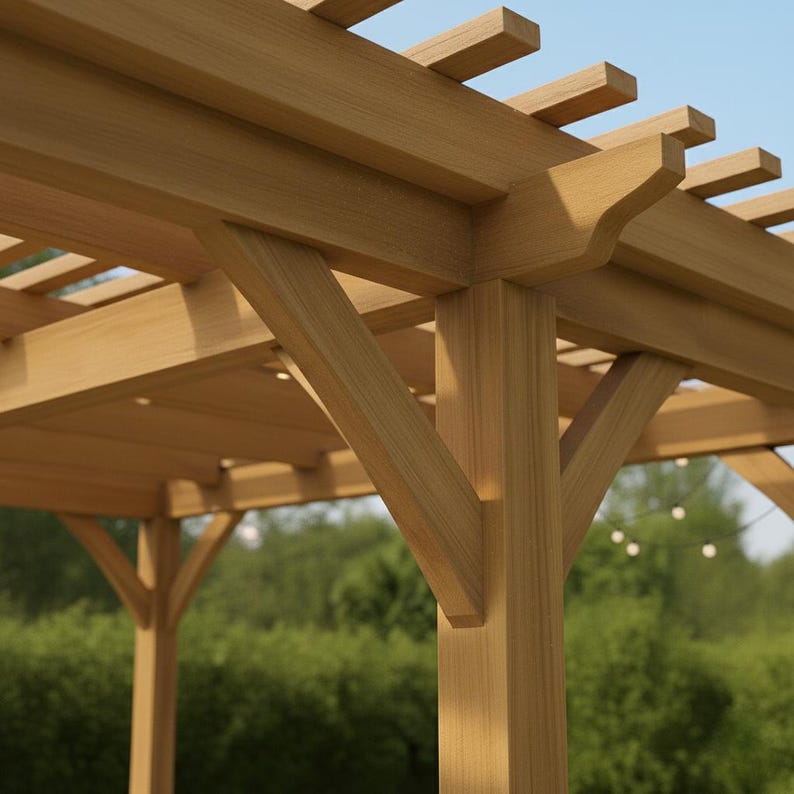 12x12 Pergola Plan PDF – Detailed Wood Pergola Building Plans, Material ...