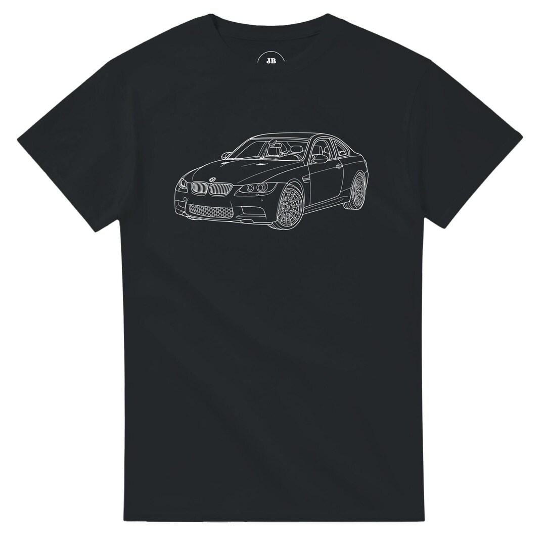 BMW E92 M3 Line Art Design - White Graphics - T Shirt - Etsy