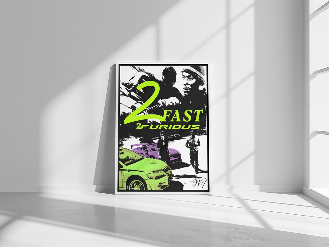 2 Fast 2 Furious Digital Poster | Movie Art Print | Instant Download ...