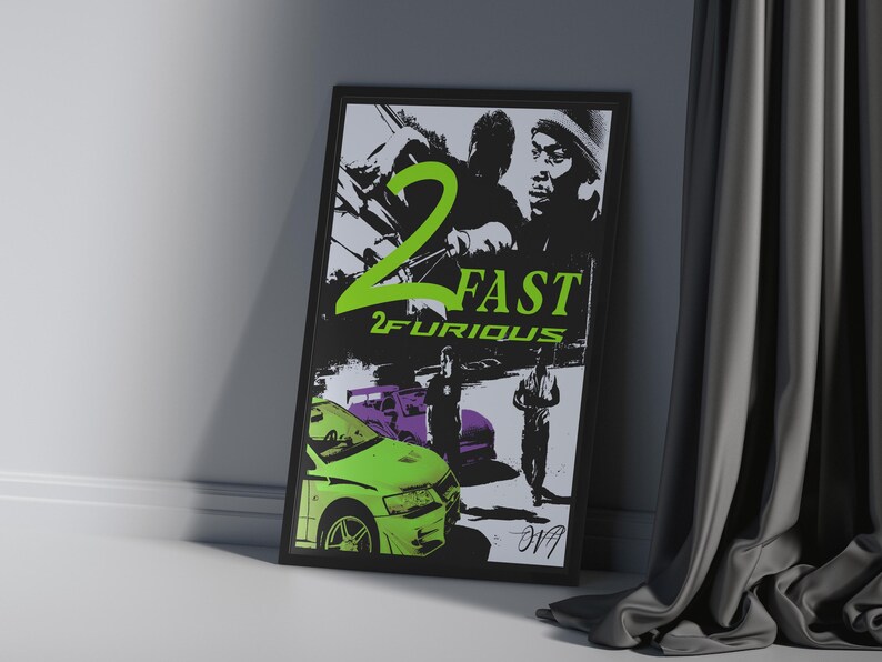 2 Fast 2 Furious Digital Poster | Movie Art Print | Instant Download ...