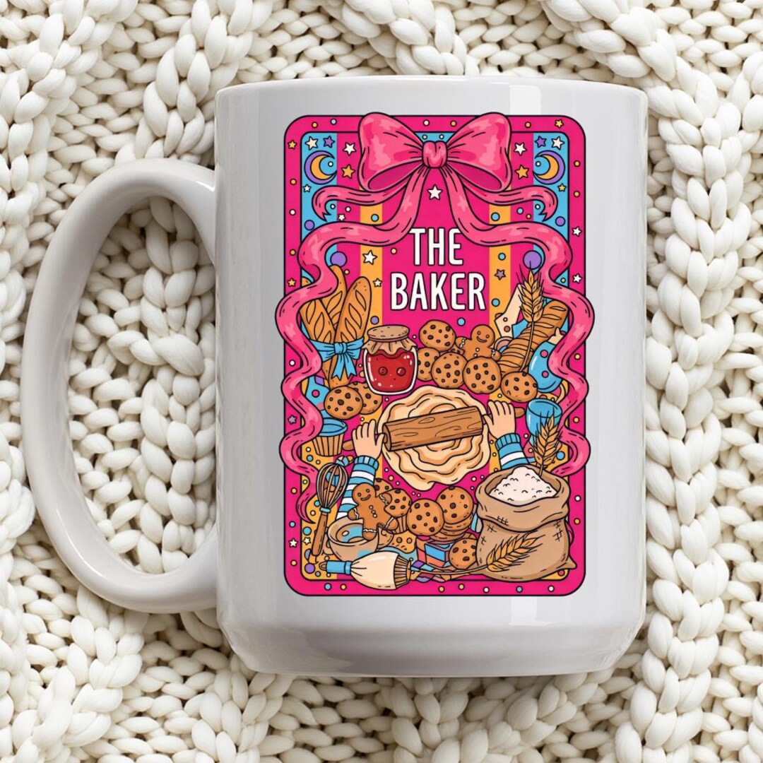 The Baker Mug, the Baker Tarot Mug, Baking Ceramic Mug, Cute Coffee Mug ...