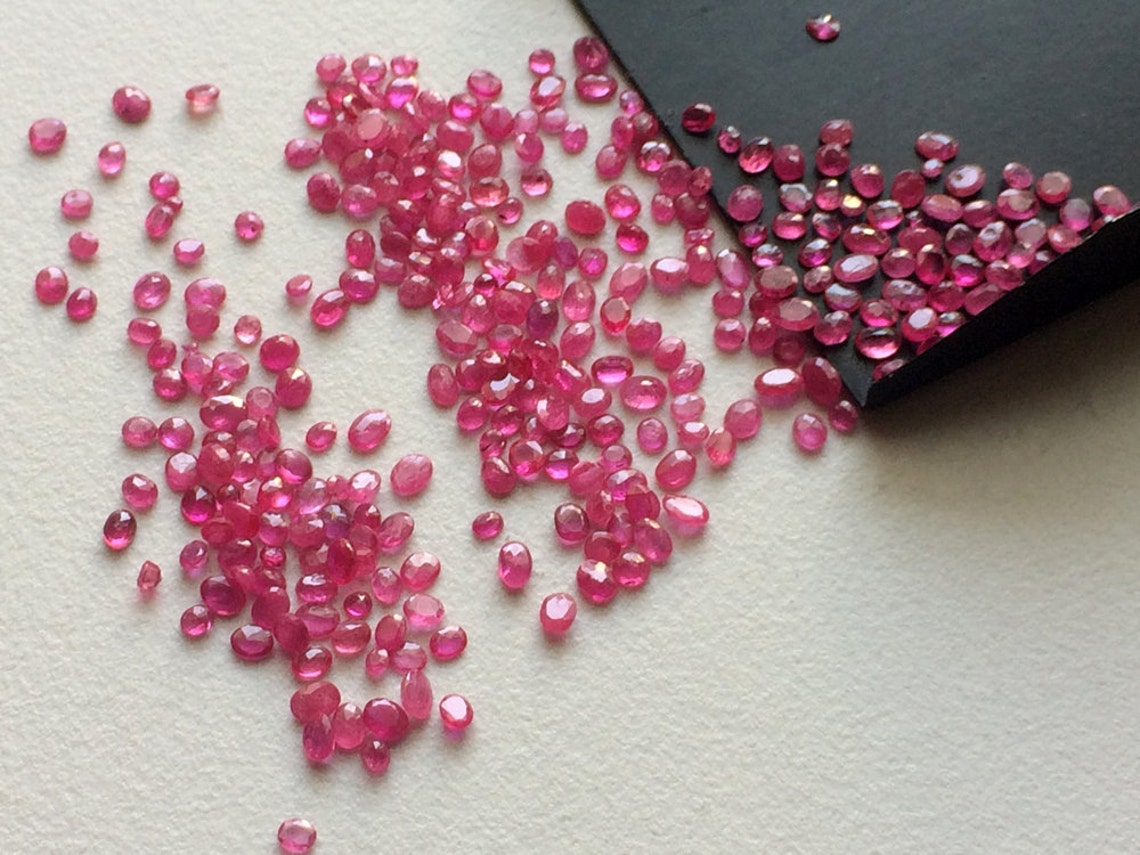 2x3mm 3x4mm Ruby Oval Cut Stones Natural Loose Ruby Gems | Etsy