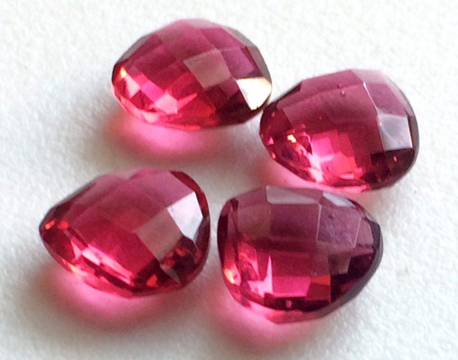 10mm Ruby Pink Colored Quartz Faceted Ruby Pink Hydro Quartz - Etsy