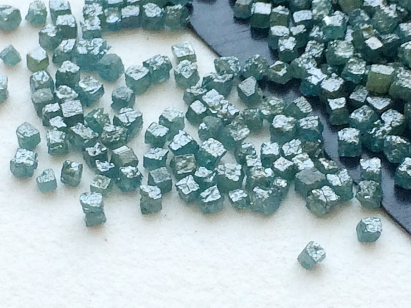 1-2mm Blue Perfect Cube Rough Diamonds, Tiny Undrilled Natural Blue Raw ...