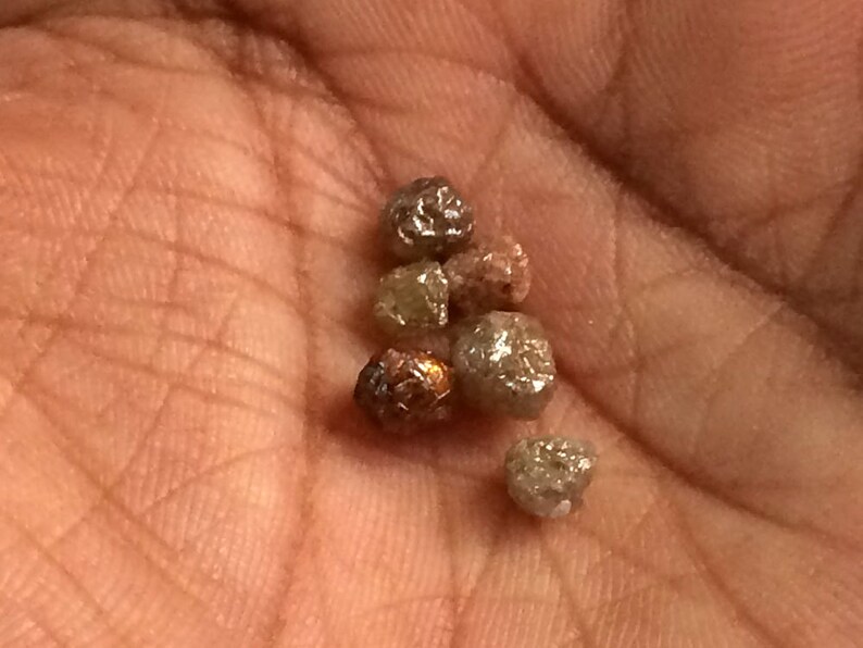 3-6mm Brown Rough Diamond Rondelles Brown Raw Diamonds Loose | Etsy