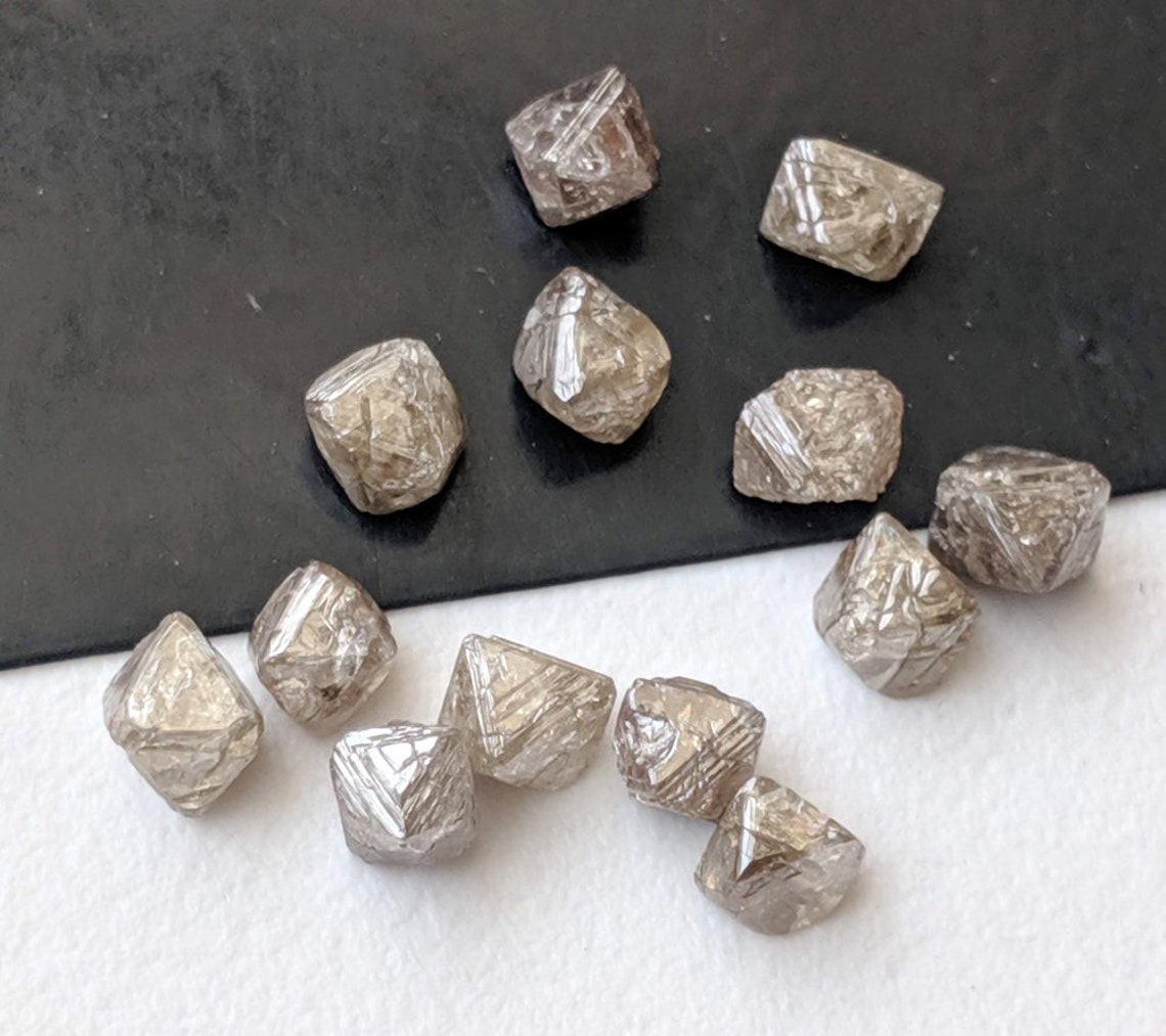 4-4.5mm Light Brown Raw Diamond Crystal Natural Brown Rough - Etsy