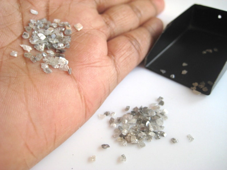 2-5mm White Diamond Slices Natural Rough Diamond Raw Diamond - Etsy