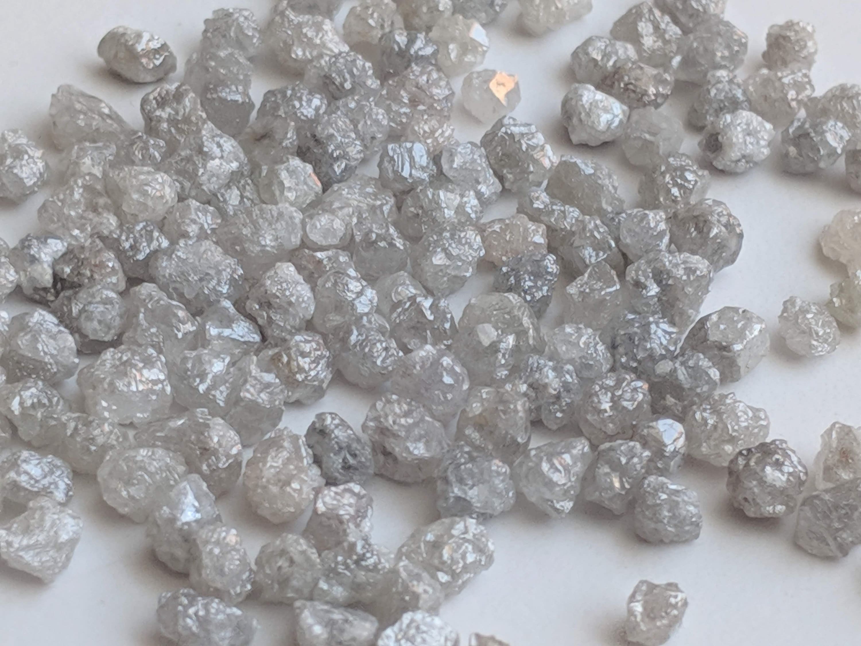 4-6mm Grey White Raw Diamond, Rough Diamonds, Diamond for Jewelry ...