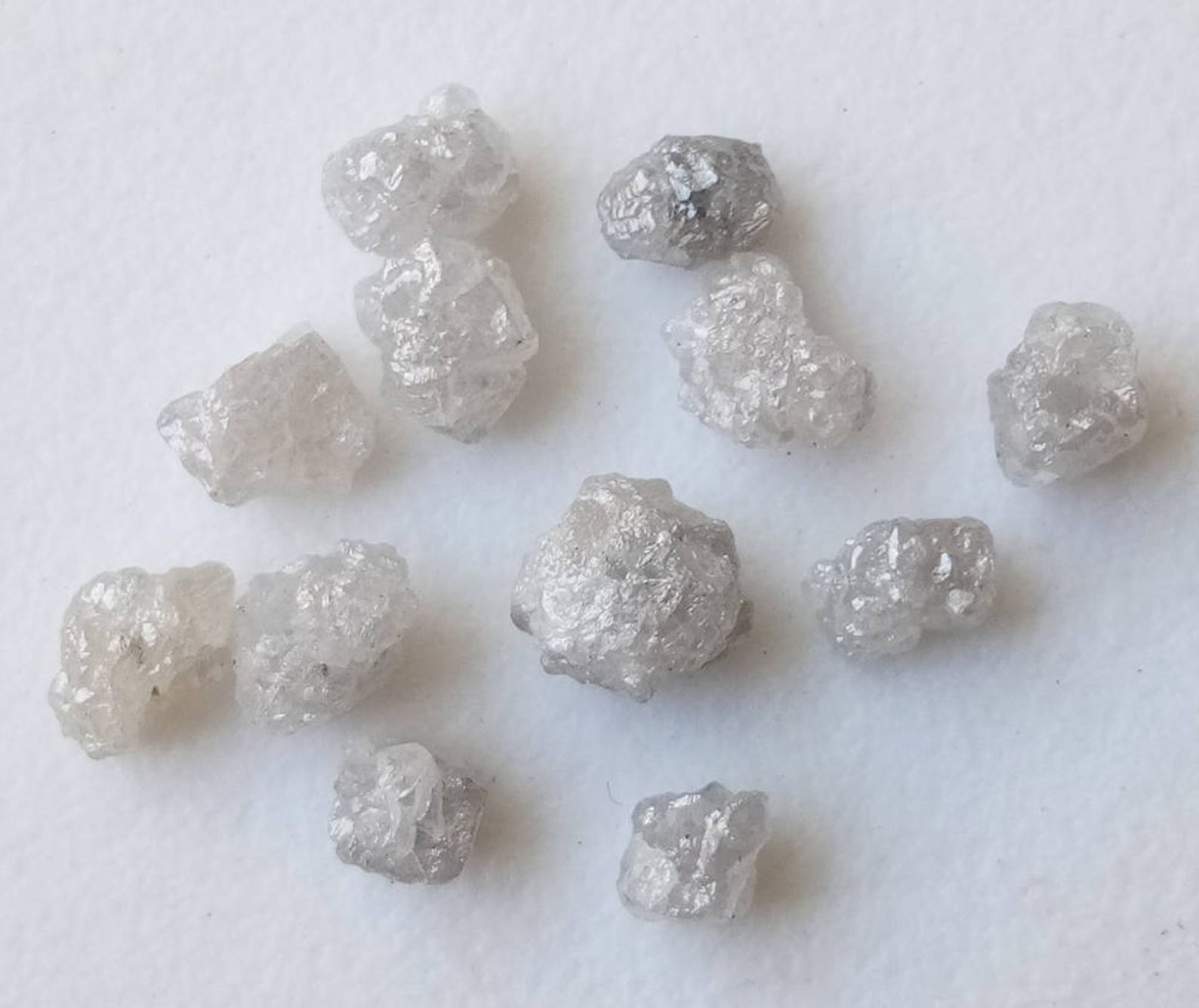 4.5-5mm White Grey Rough Diamond Natural White Grey Raw - Etsy