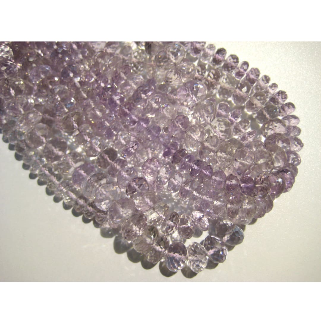9mm Pink Amethyst Micro Faceted Rondelles Beads, Pink Amethyst Beads ...