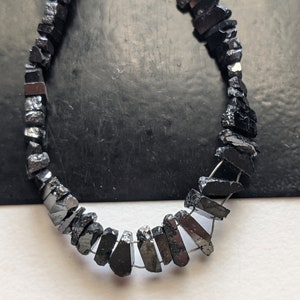 4-7mm Black Diamond Sticks Polished Natural Rough Diamond Stick Beads ...
