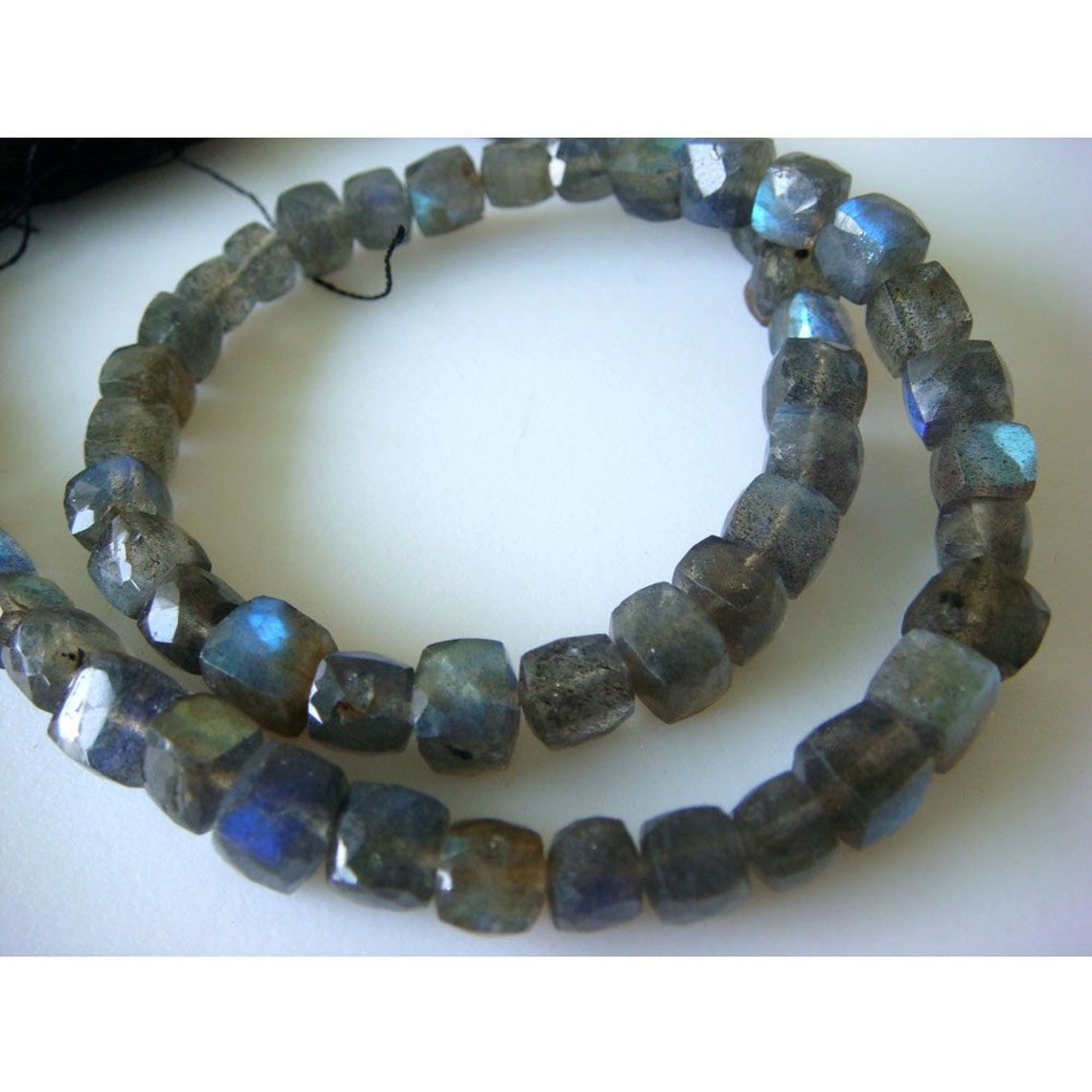 7-8mm Labradorite Faceted Box Beads, Labradorite Faceted Cubes ...