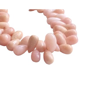 11x8mm to 15x9mm Pink Opal Tear Drop Plain Beads Peruvian - Etsy