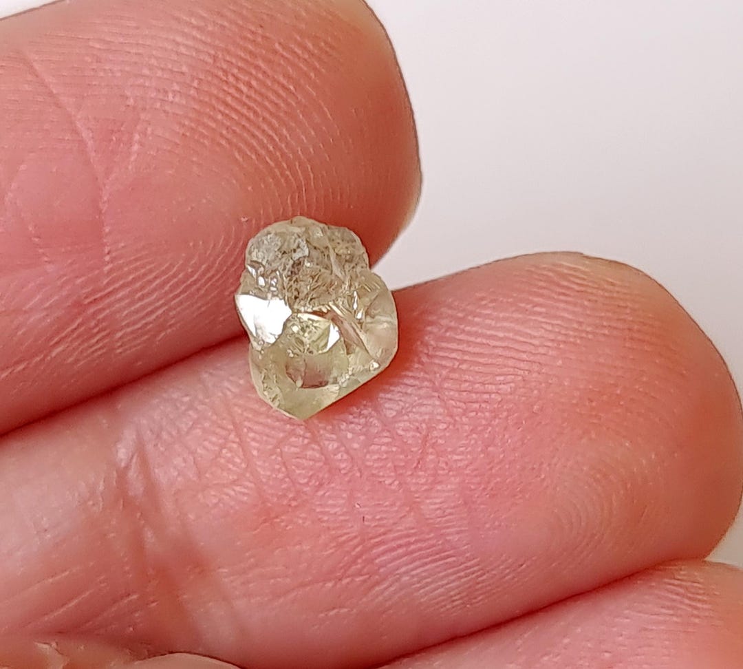 Beautiful Rough Yellow Diamond, Natural Clear Light Yellow Luster Uncut ...