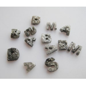 6mm Monogram Initials, Personalized Jewelry, Diamond Initials, Laser ...