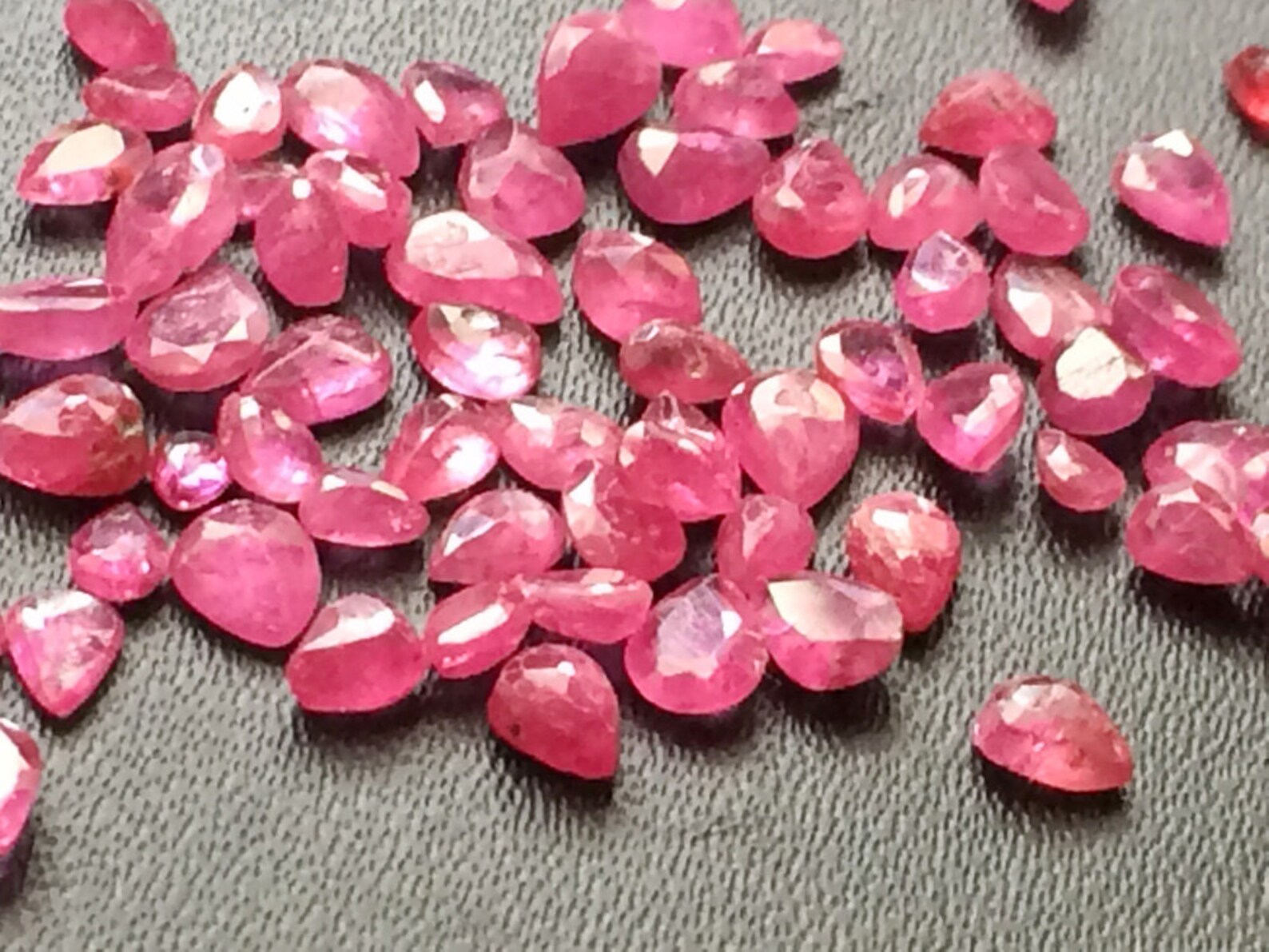 2x3mm 4x5mm Ruby Pear Cut Stones Natural Loose Ruby Gems - Etsy