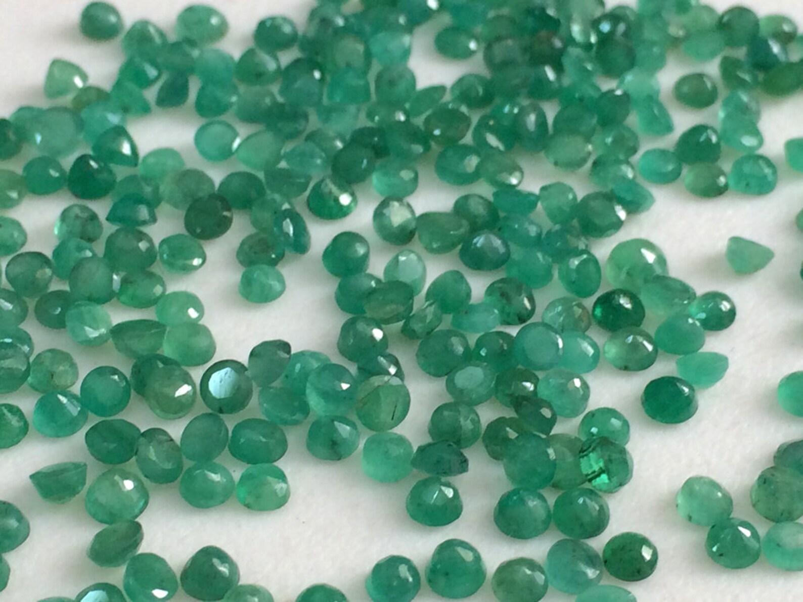 3-4mm Emerald Faceted Round Stones Natural Loose Emerald - Etsy