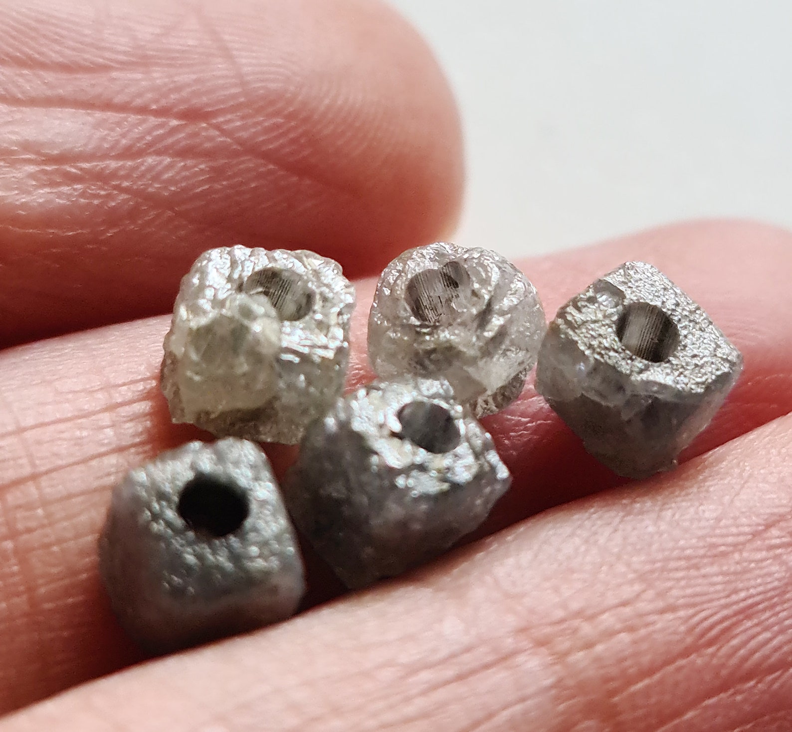 4.5-5mm Grey Raw Diamond Cubes 1 Pc Box Shaped Grey Diamond | Etsy