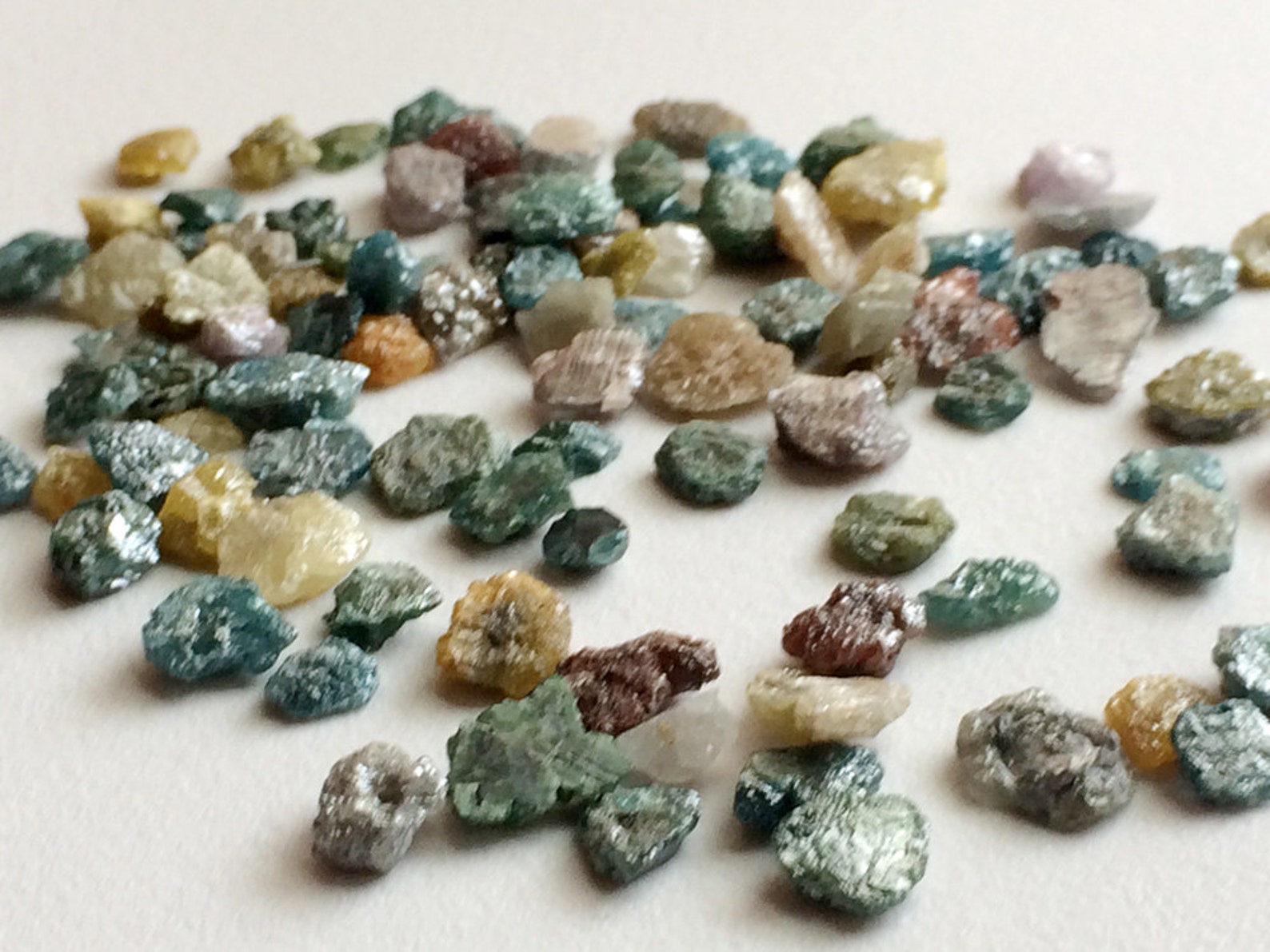 4-6mm Multi Color Rough Diamond Slices Diamond Slices - Etsy