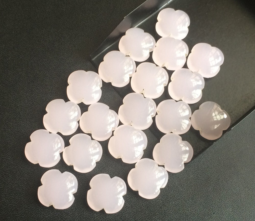 15mm Light Pink Hydro Quartz Fancy Floral Cabochon Pink Hydro | Etsy