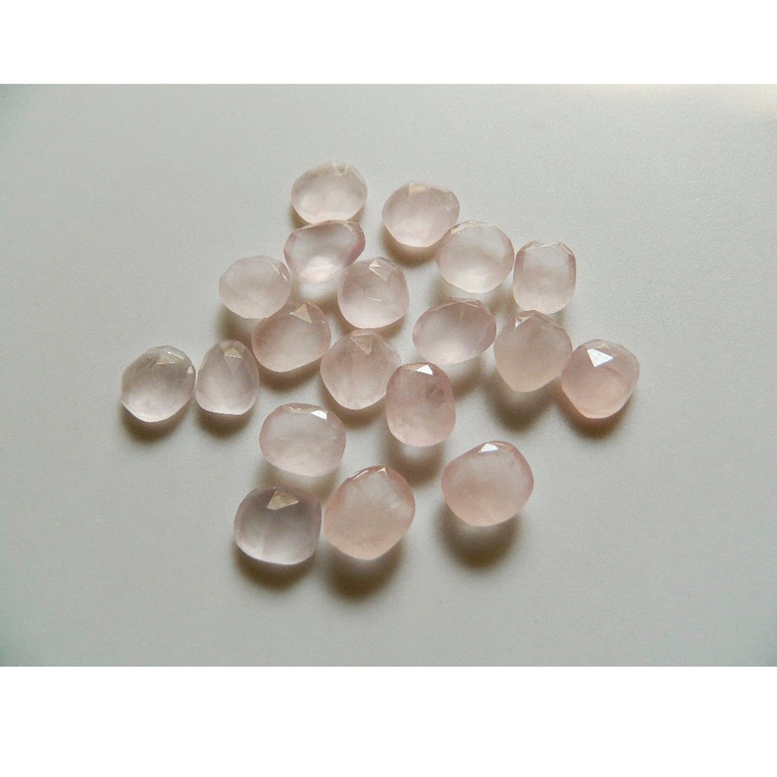 14-17mm Rose Quartz Rose Cut Cabochon Rose Quartz Faceted - Etsy