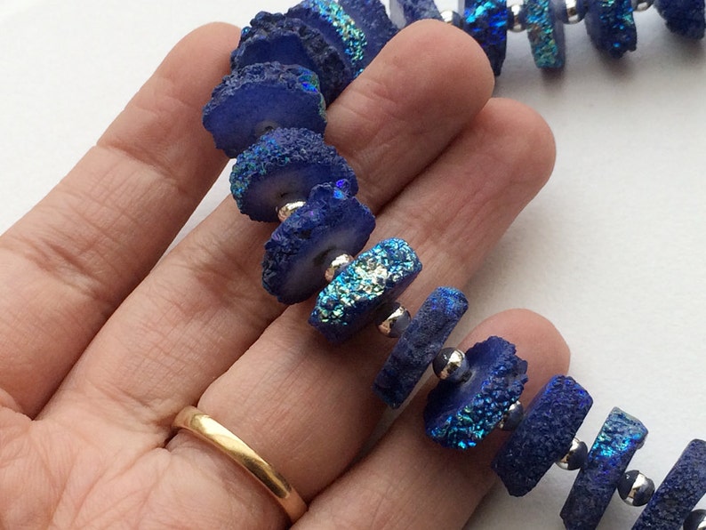 12-15mm Blue Solar Quartz Rough Solar Quartz Colored Slices | Etsy