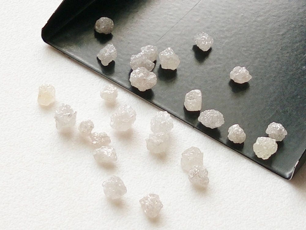 3.5-5mm White Rough Diamond, White Raw Diamond, Uncut Diamond, Loose ...