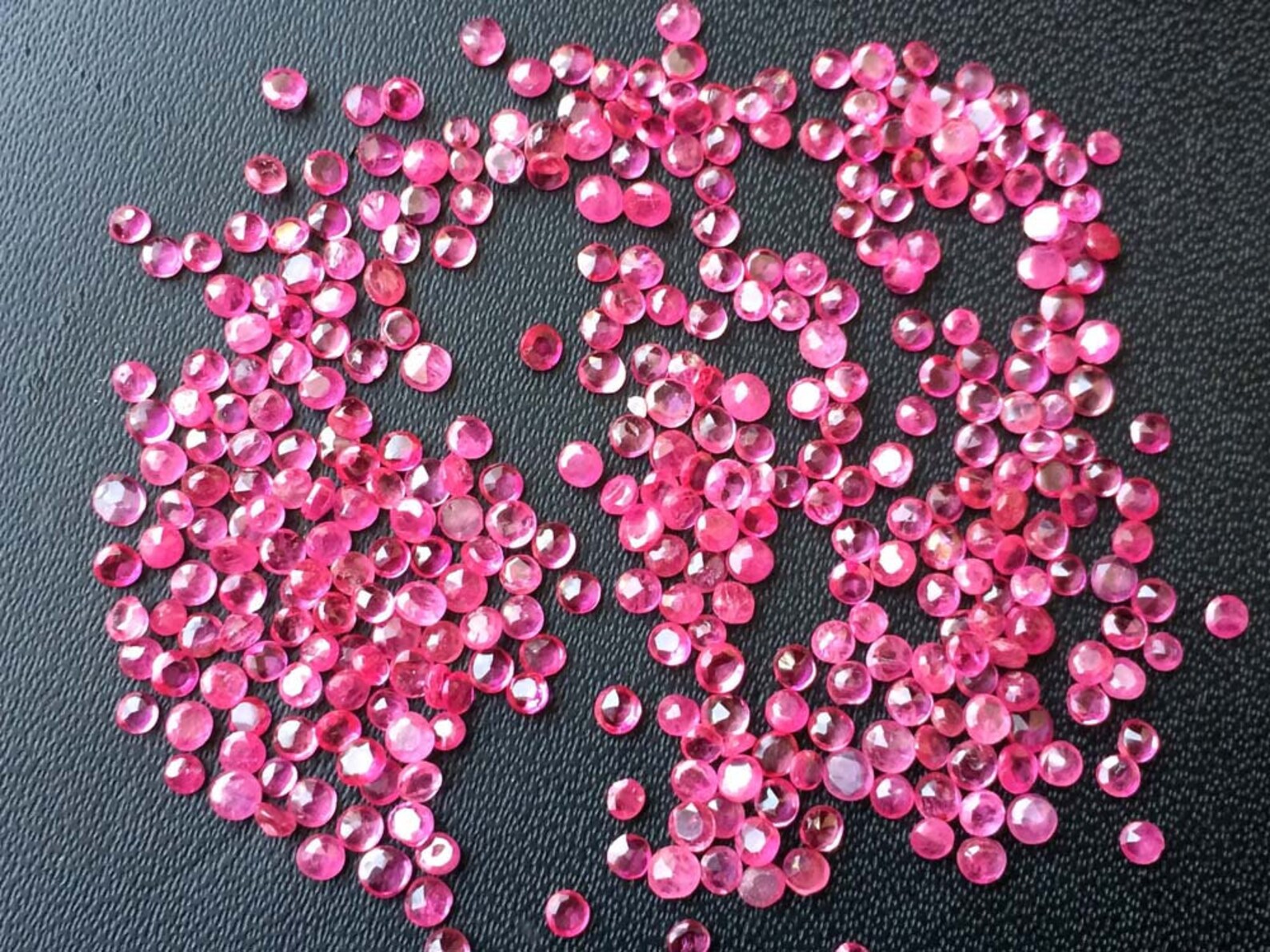 2.5-3mm Ruby Round Cut Stones, Natural Loose Ruby Gems, Faceted Ruby ...