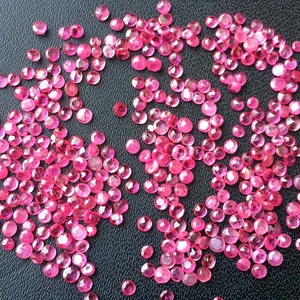 2.5-3mm Ruby Round Cut Stones, Natural Loose Ruby Gems, Faceted Ruby ...