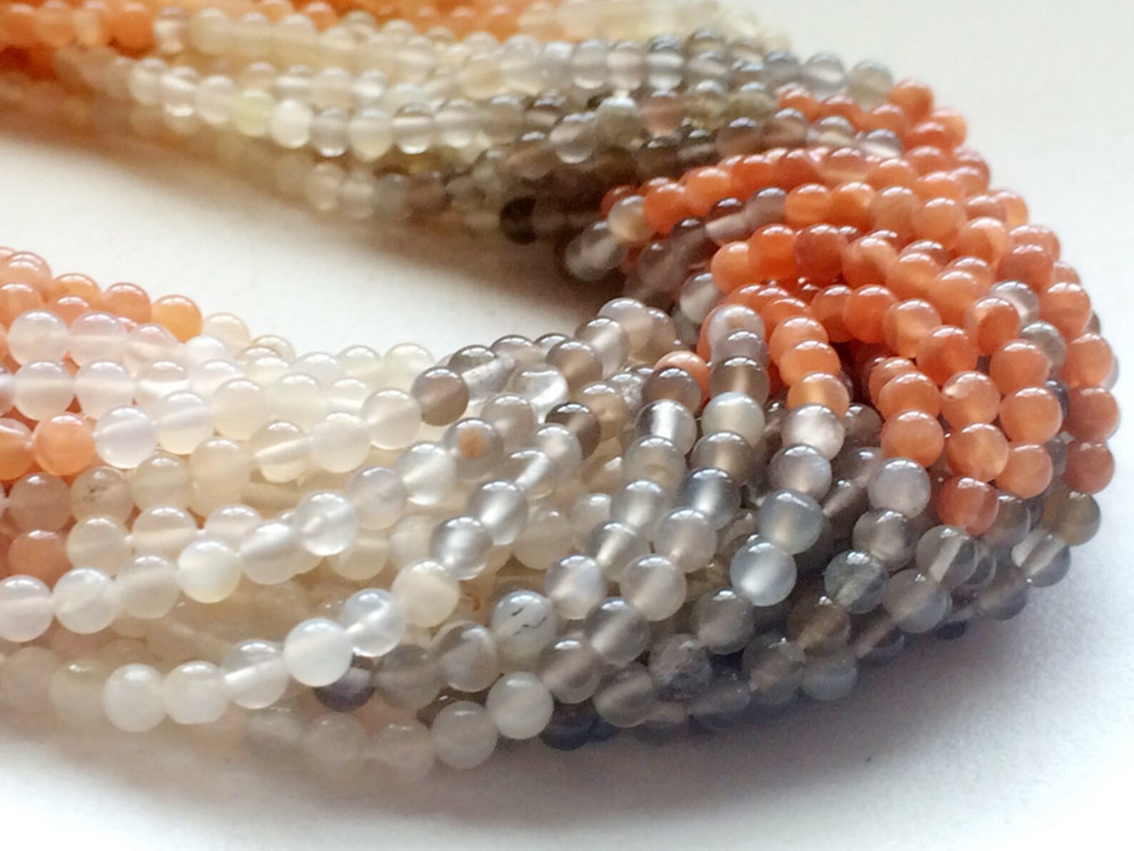 3mm Multi Moonstone Plain Round Balls, Multi Moonstone Plain Ball Beads ...