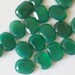 12x16mm Green Chalcedony Table Cut Flat Back Cabochons, Dark Green Rose ...