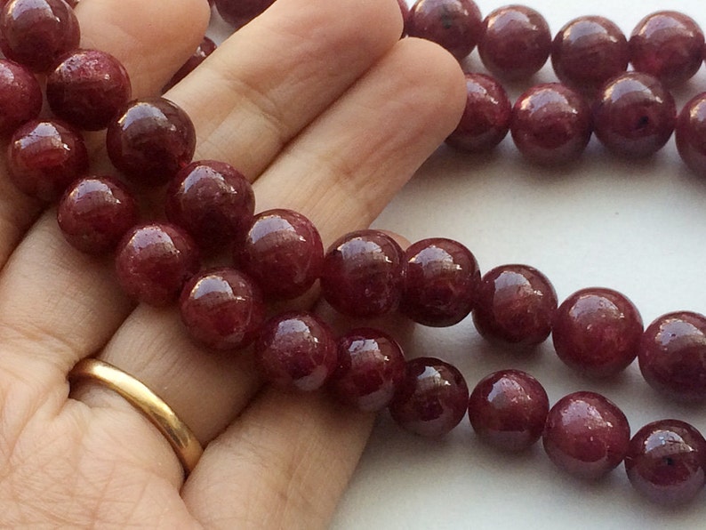 7-11mm Ruby Plain Beads Ruby Plain Beads for Jewelry Ruby - Etsy
