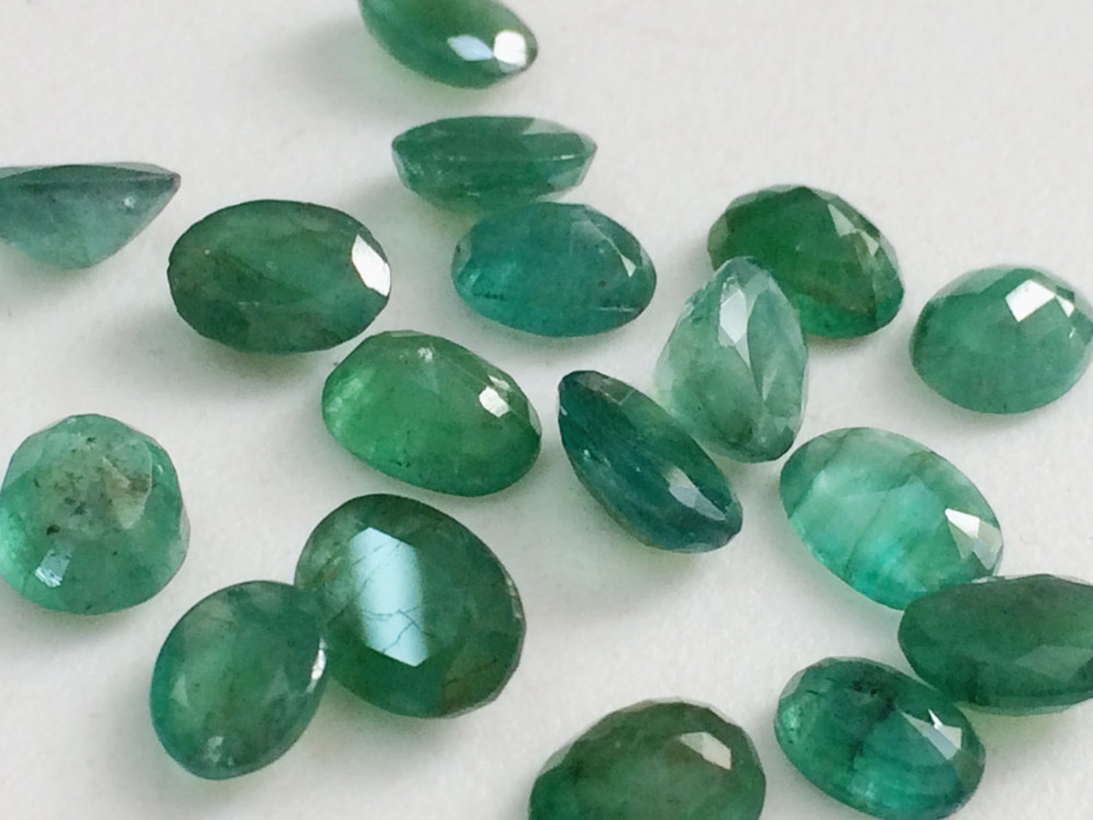 7x9mm Emerald Stone Natural Loose Emerald Faceted Oval Cut - Etsy