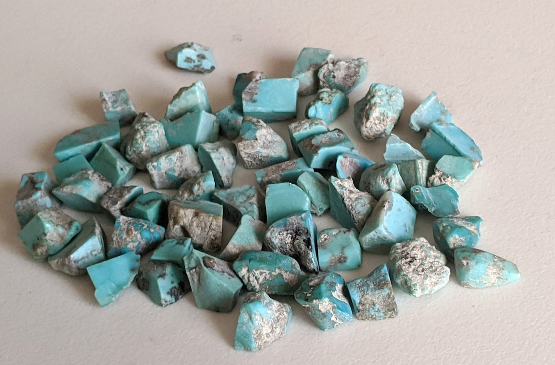 8-10mm Arizona Turquoise Rough Stones Raw Turquoise Loose - Etsy