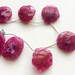 26-35mm Pink Solar Quartz, 7pcs Solar Quartz Beads, Stalactite Slice ...
