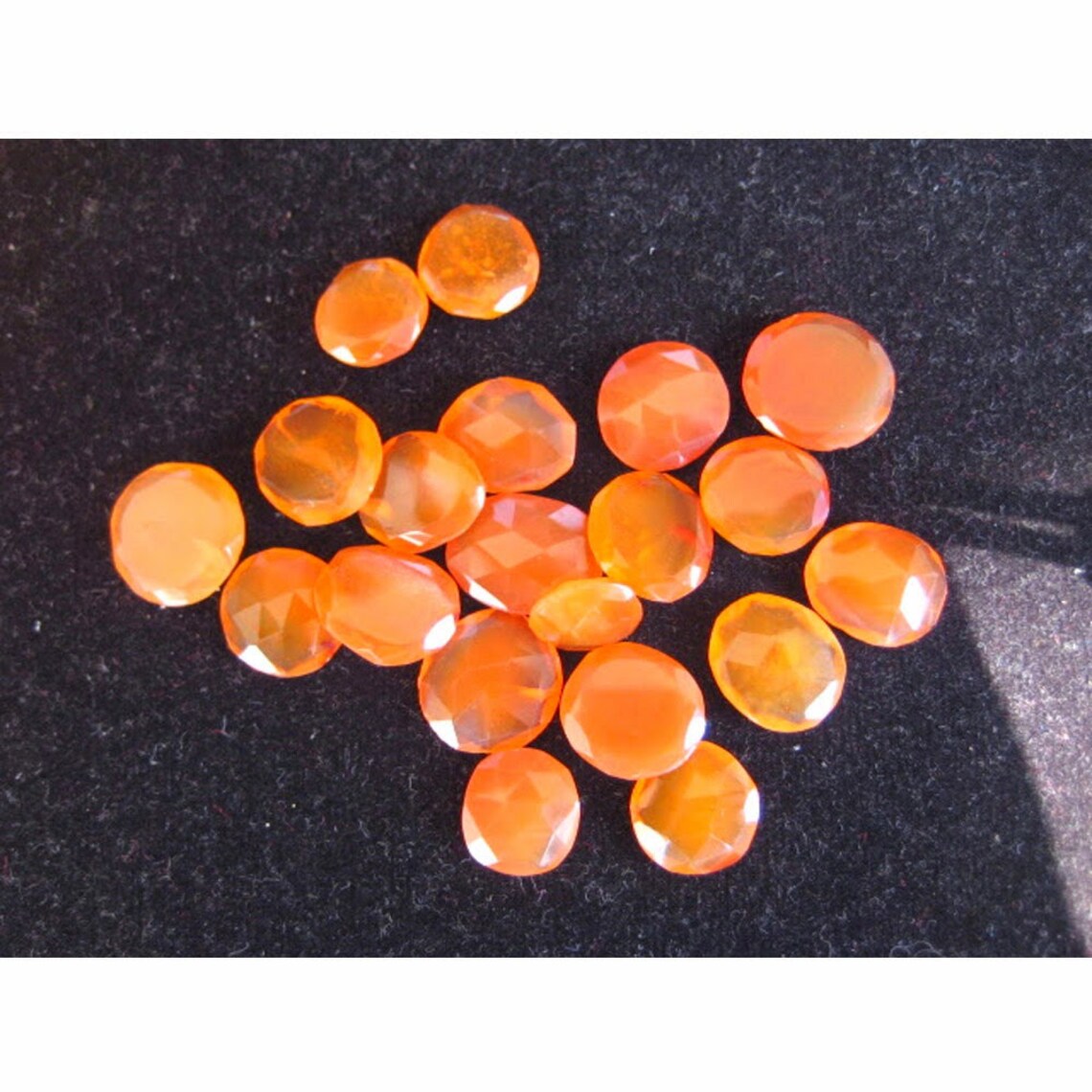 9-10mm Carnelian Rose Cut Cabochons, Carnelian Faceted Cabochons ...