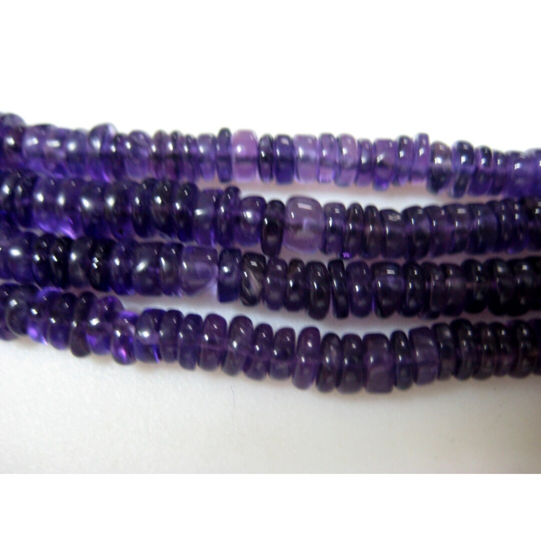 4mm Amethyst Beads, Amethyst Faceted Spacer Beads, Amethyst Tyre Beads ...