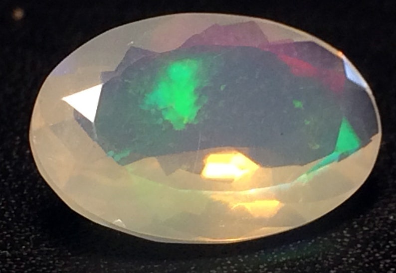 7.4x10.4mm Huge Ethiopian Opal Oval Cut stone Natural Faceted | Etsy