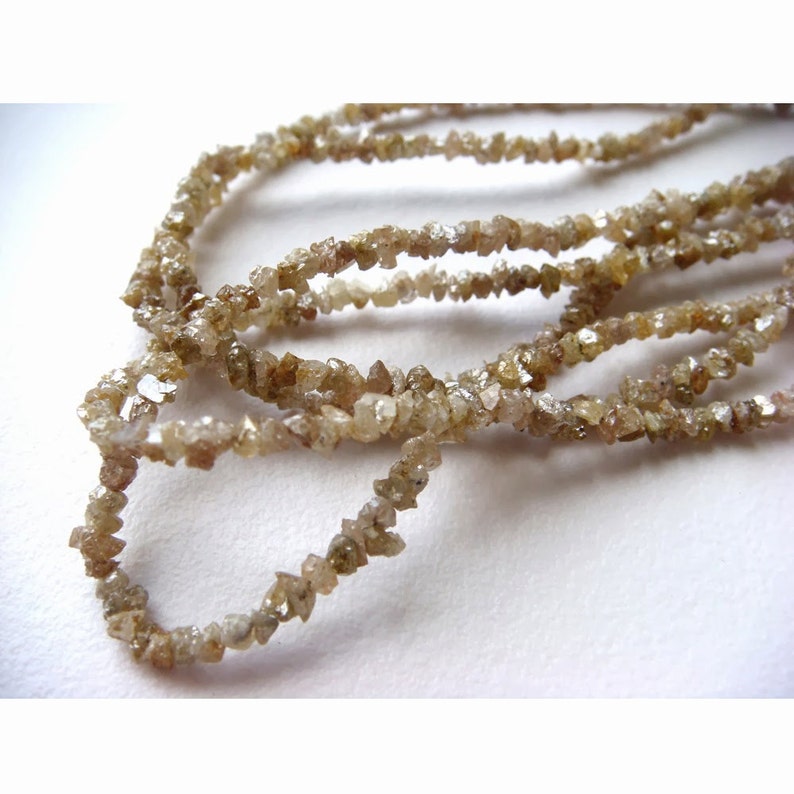 1.5-2mm Champagne Brown Rough Diamonds, Natural Raw Uncut Diamond Beads ...