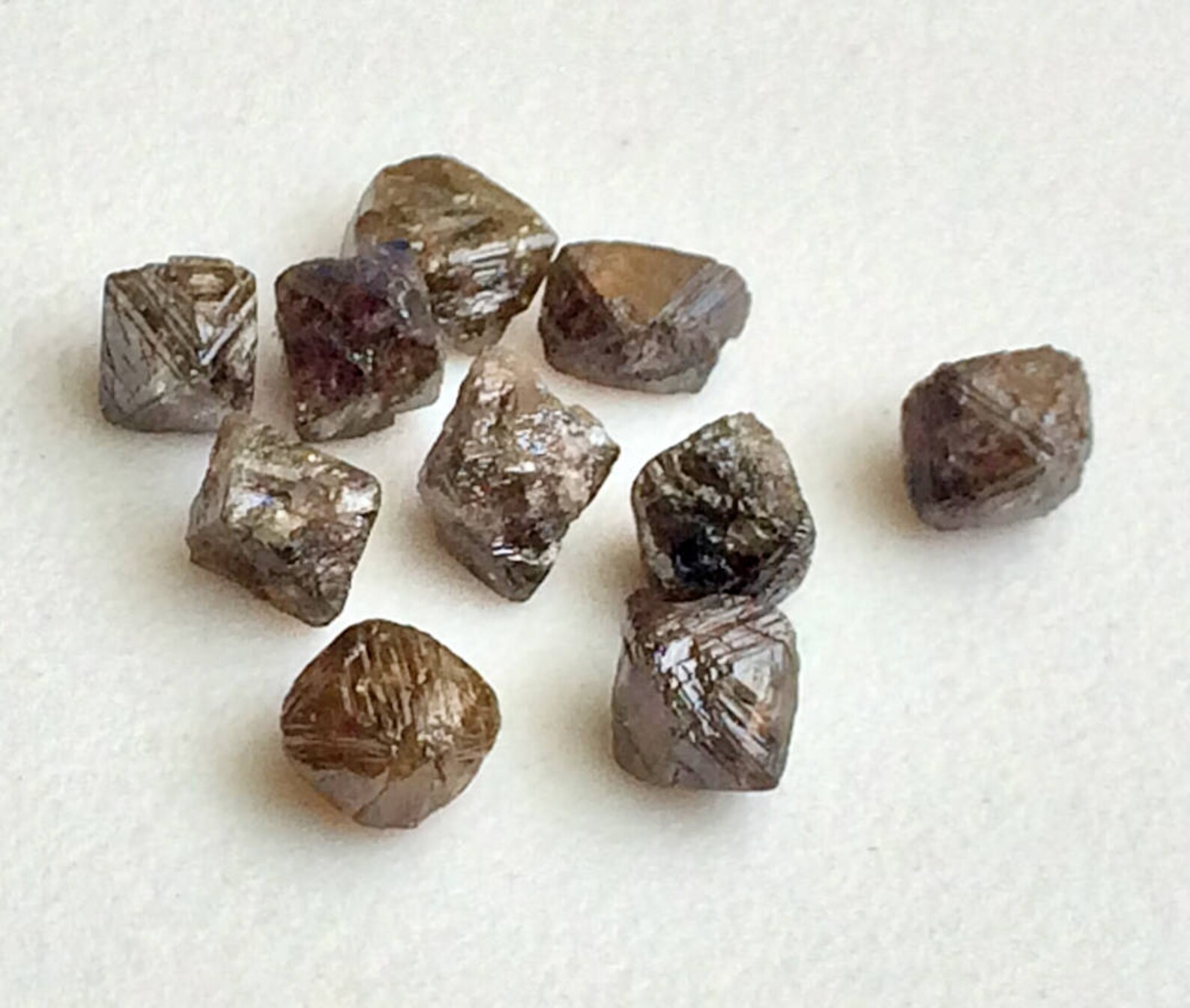 5 Pcs Brown Raw Diamond Crystal Natural Rough Diamond Uncut | Etsy