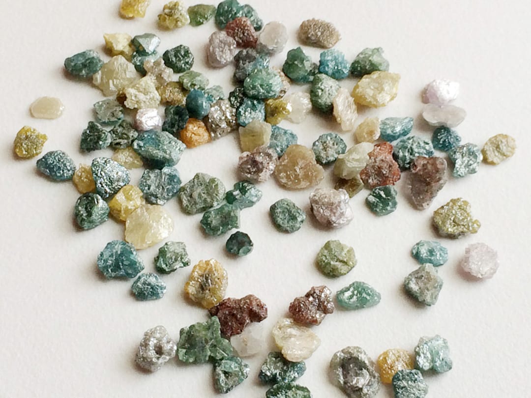 4-6mm Multi Color Rough Diamond Slices, Diamond Slices, Natural Rough ...