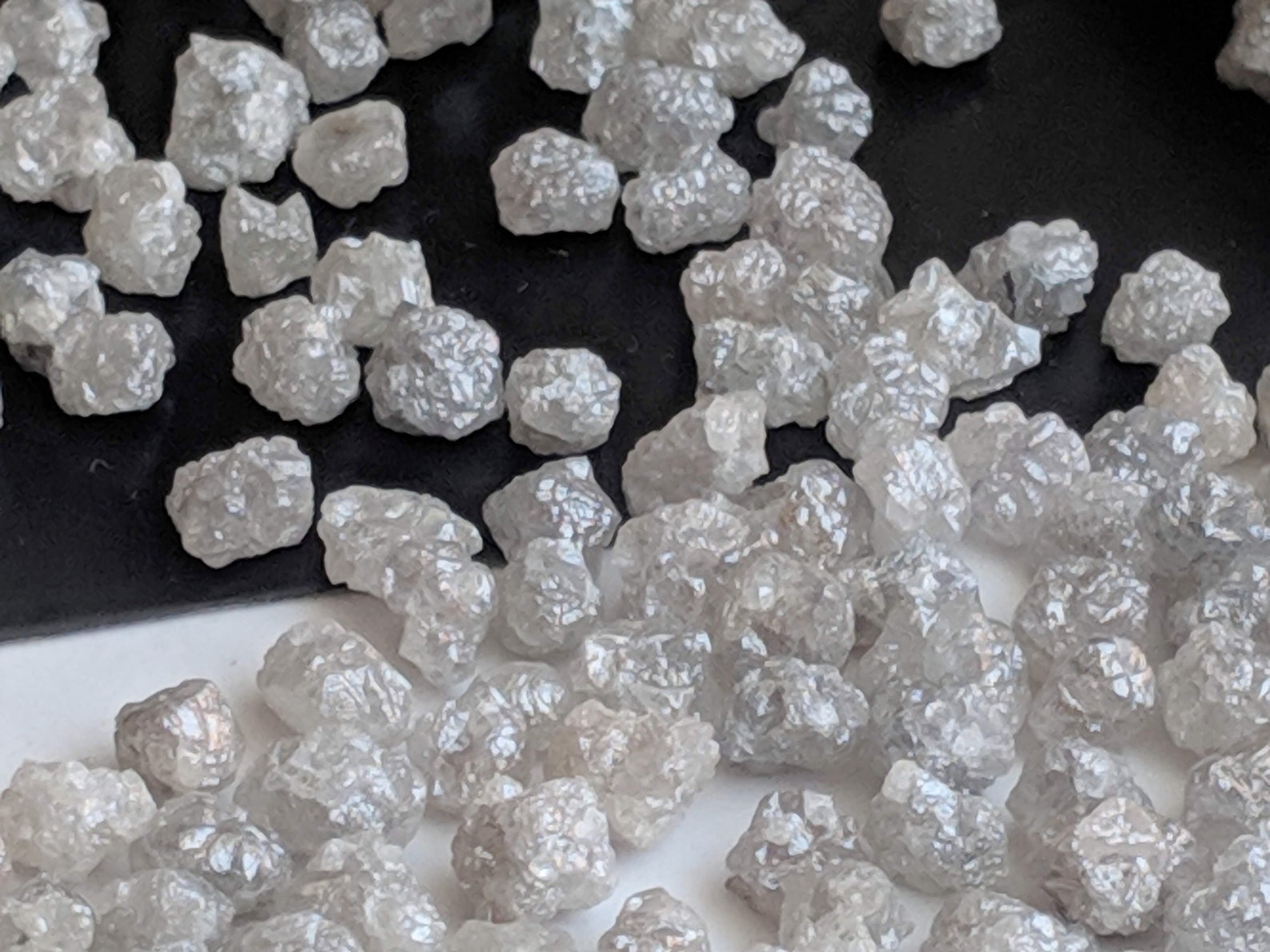 4-6mm Grey White Raw Diamond, Rough Diamonds, Diamond for Jewelry ...