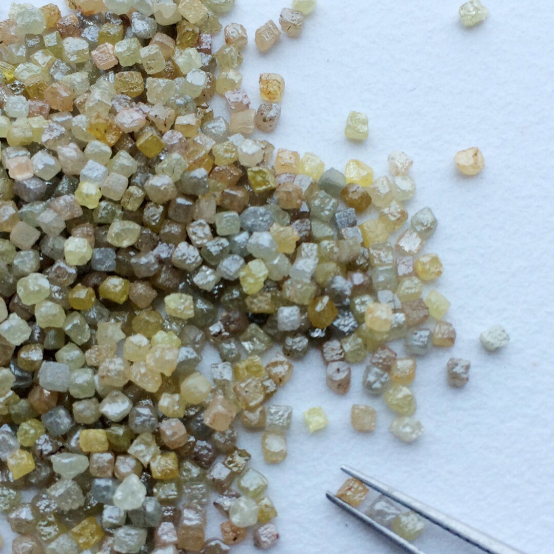 3mm Multi Diamond Box Cubes, Natural Rough Diamond, Raw Diamond, Uncut ...