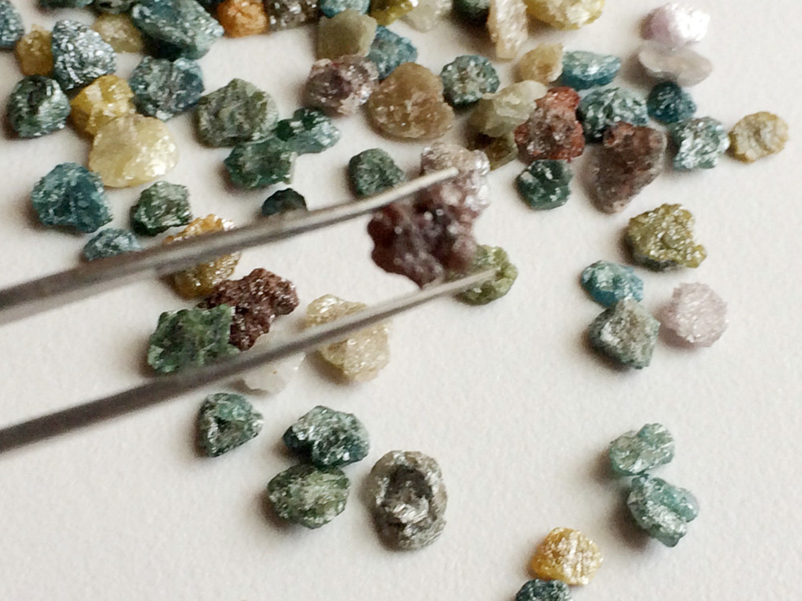 4-6mm Multi Color Rough Diamond Slices Diamond Slices - Etsy