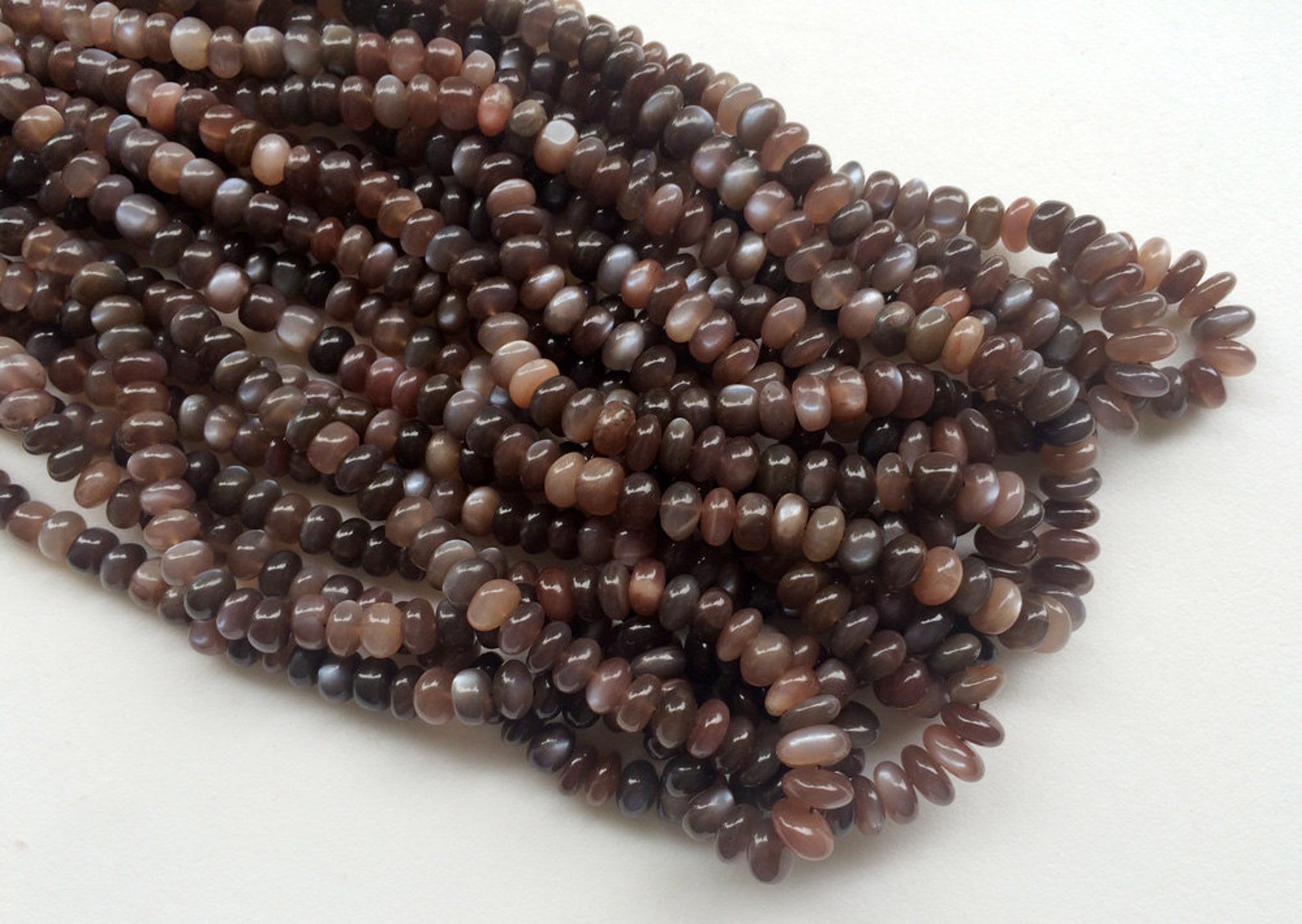 7-8mm Chocolate Moonstone Smooth Beads Chocolate Moonstone | Etsy