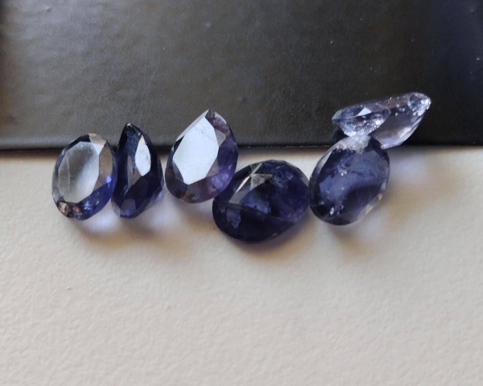 3-9mm Iolite Cut Stone, Violet Blue Faceted Gems, Iolite for Jewelry ...
