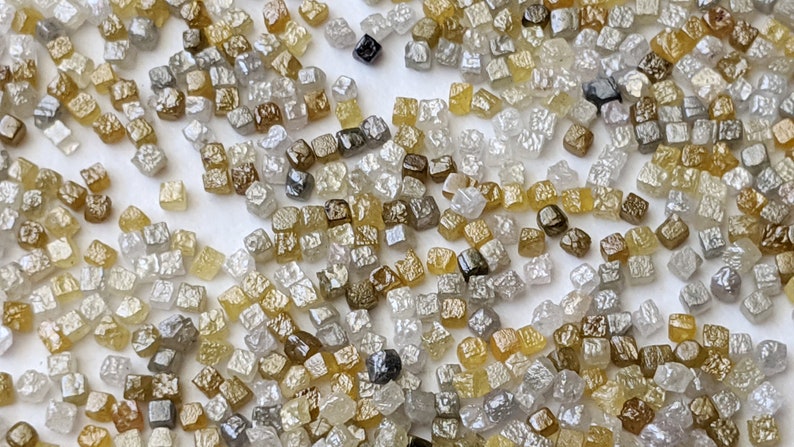 1-1.5mm Multi Diamond Cube Raw Multi Diamond Box Loose Multi | Etsy